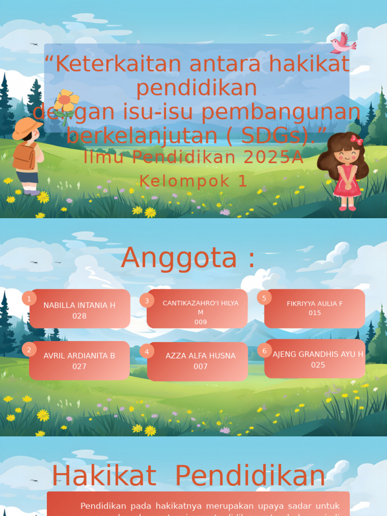 Kelompok 1 - Keterkaitan Antara Hakikat Pendidikan Dengan Isu - Isu ...