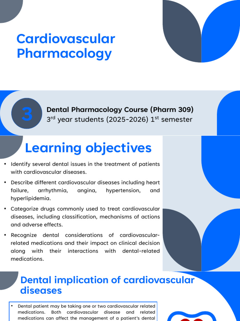 3 - Cardiovascular Pharmacology | PDF | Cholesterol | High Density ...