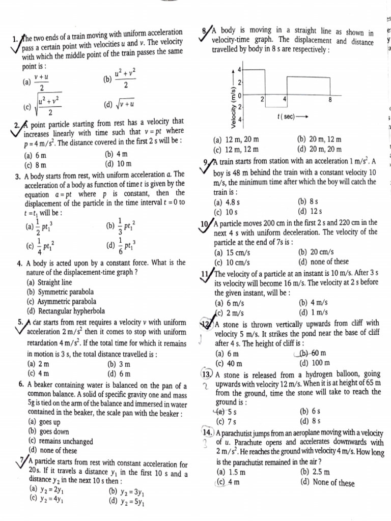 Kinematics 1 | PDF | Acceleration | Velocity