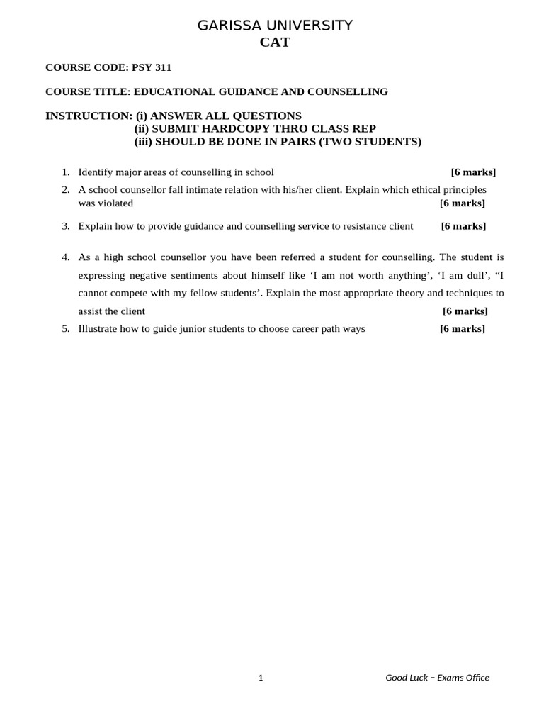 Psy 311 Cat May-August 2025 - SB | PDF
