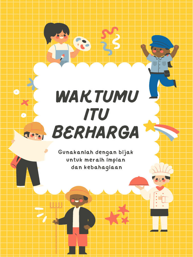 Poster Kata Mutiara Ilustratif Organik Orang Pola Kuning Putih ...