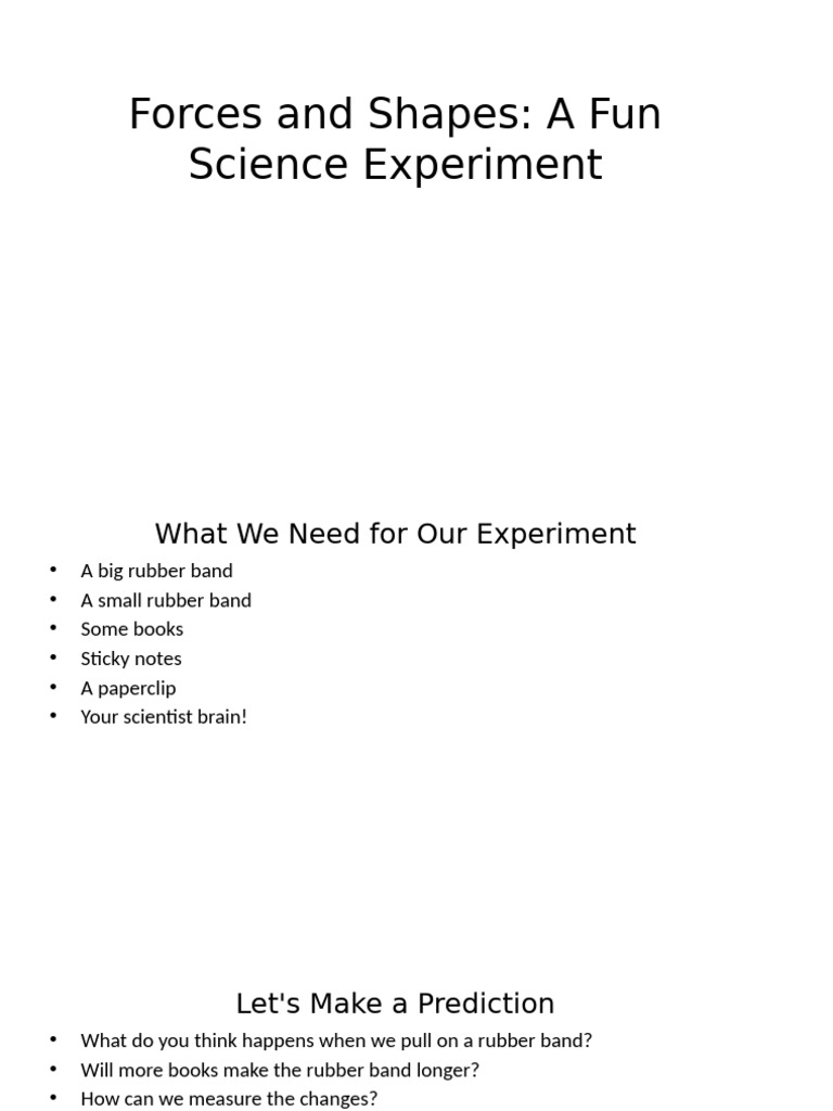 Rubber Band Science Experiment Guide | PDF