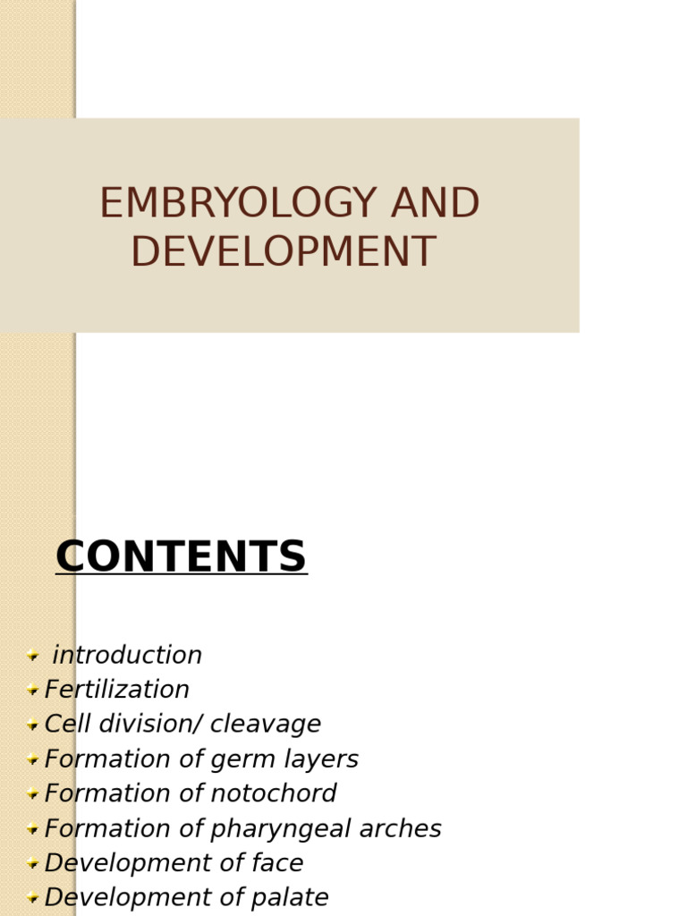 Embryology and Development of Face Palate and Tongue | PDF | Tongue ...