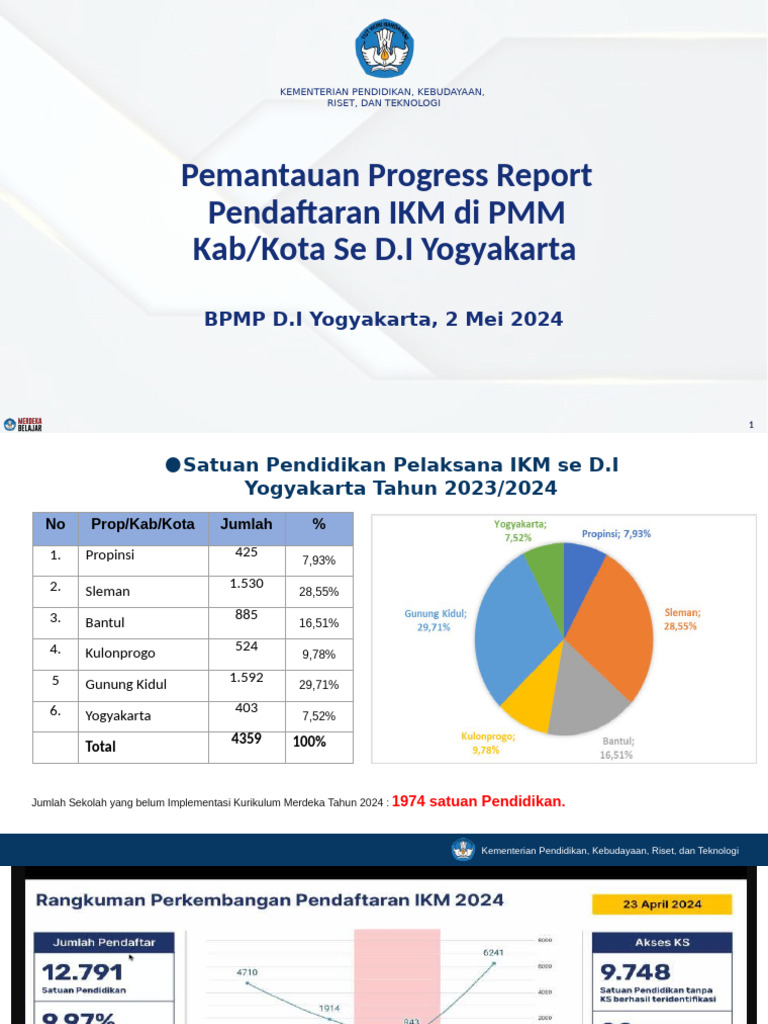 Pemantauan Progress Report Pendaftaran IKM Tahun 2024 | PDF