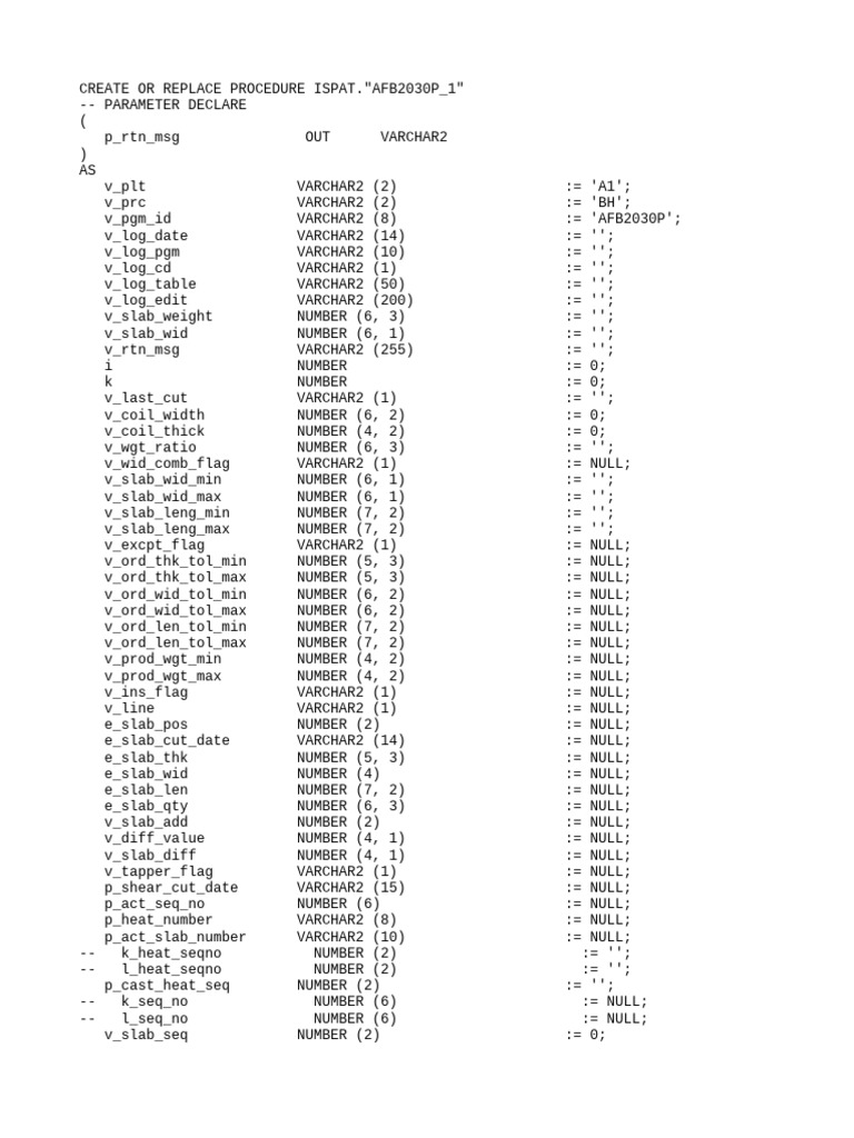 Create or Replace Procedure | PDF | Databases | Data Management Software