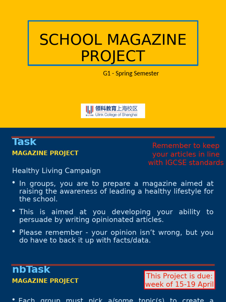 Healthy Living Magazine Project | PDF