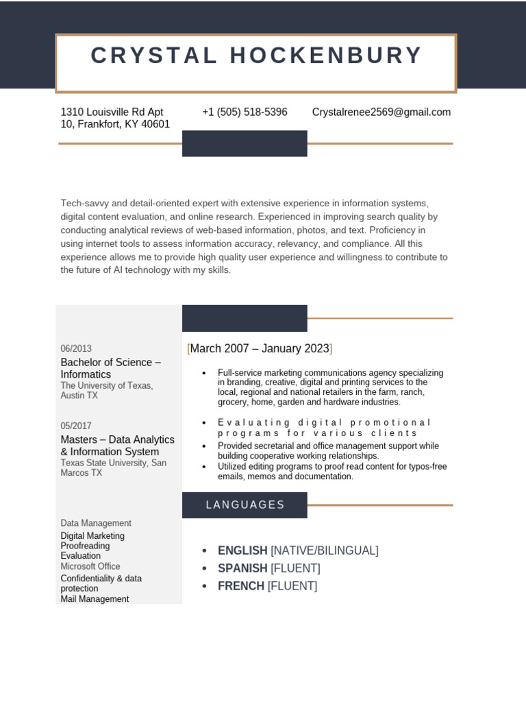 Crystal Resume | PDF