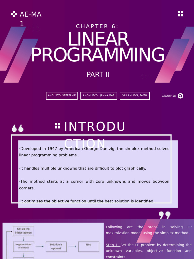 Chapter 6 Linear Programming - Part 2 | PDF | Mathematical Optimization | Linear Programming