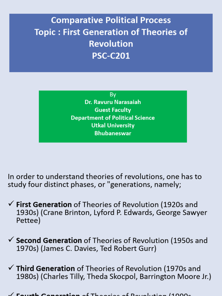 First Generation Revolution Theories | PDF | Revolutions | Political ...