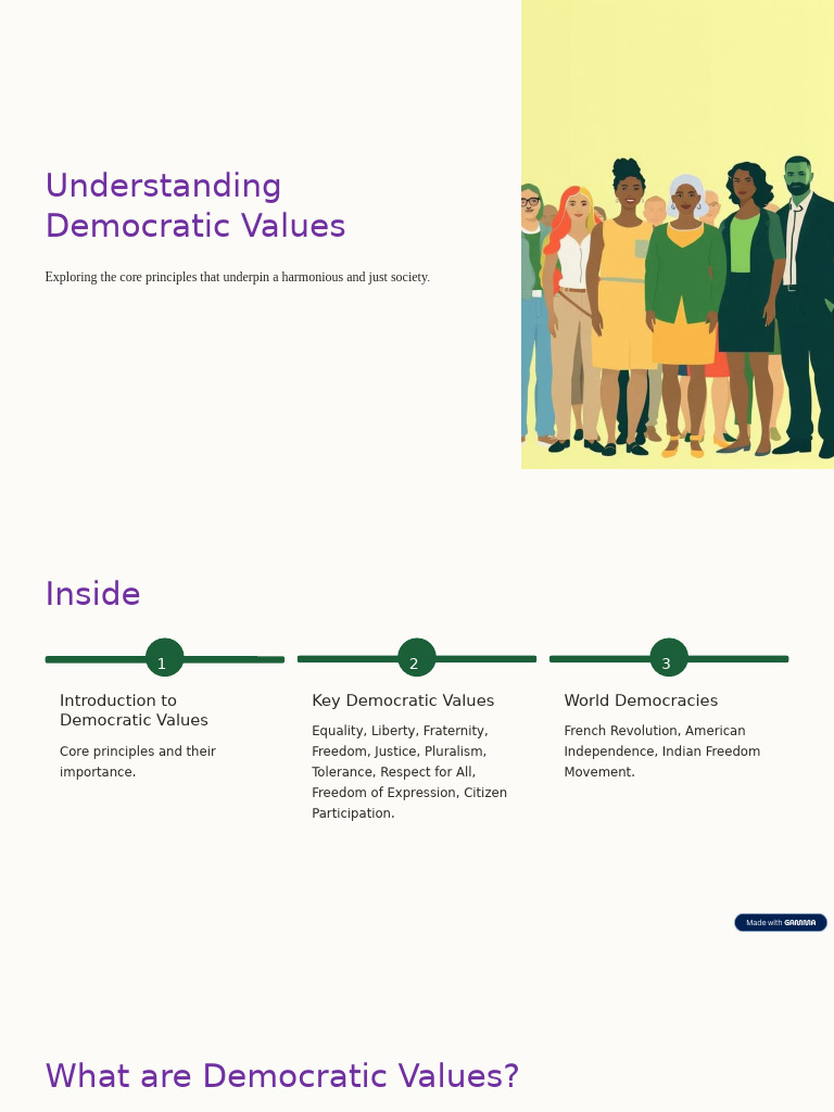 Understanding-Democratic-Values ppt unit -1 | PDF | Democracy | Political Ideologies