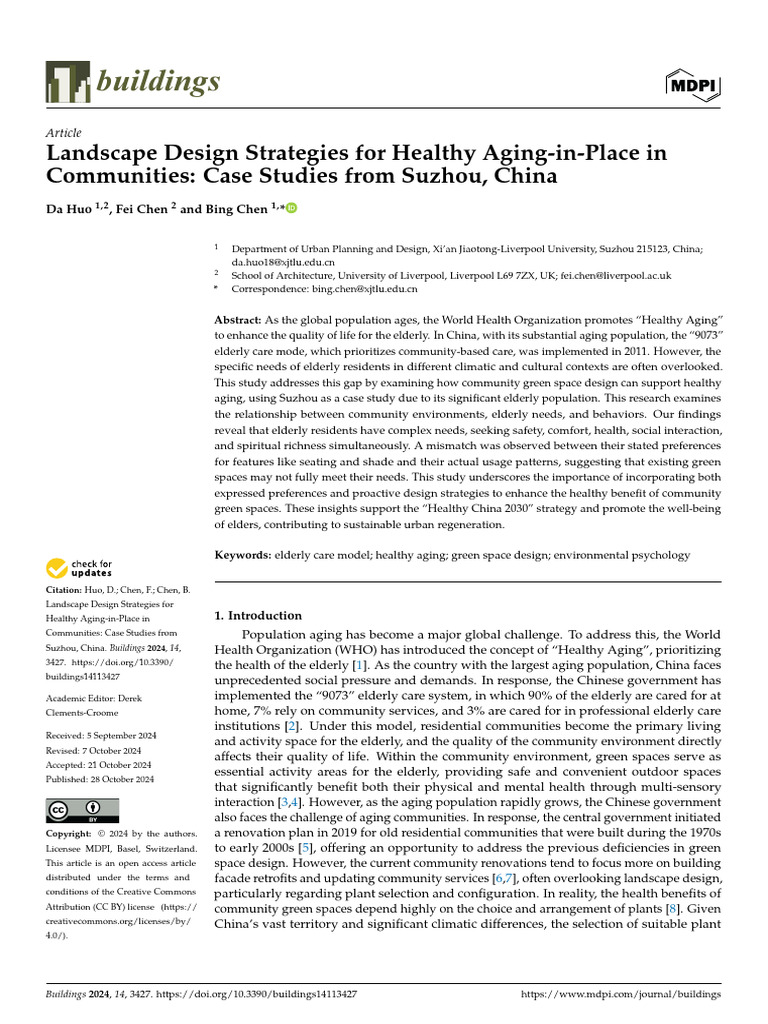 2024 - Landscape Design Strategies For Healthy Aging-In-Place in ...
