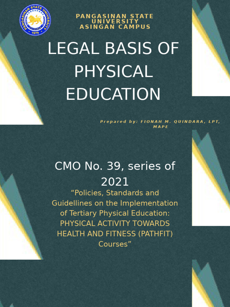 Pathfit-1 Legal Basis | PDF