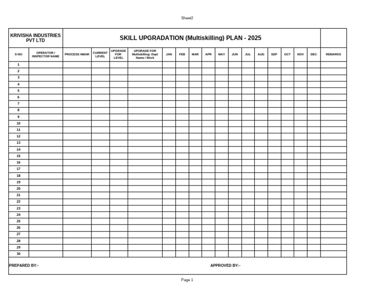 A SKILL Upgrade, Multiskilling PLAN | PDF