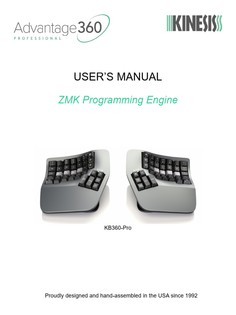 Advantage360 ZMK KB360 PRO Users Manual v10!31!23 | PDF | Computer ...
