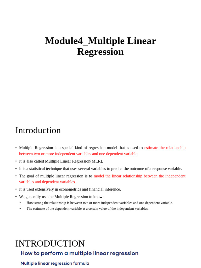 FALLSEM2025-26 VL BCSE334L 00100 TH 2025-09-28 Multiple-Linear-Regression | PDF