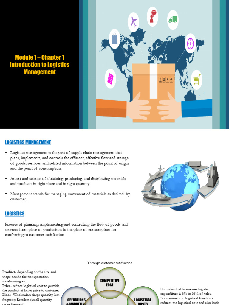 CHP 1 - Logistics Management | PDF | Logistics | Warehouse