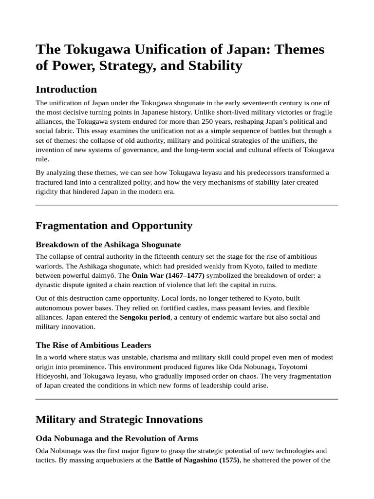 Untitled 2 Tokugawa Rise | PDF | Shogun | Feudal Japan