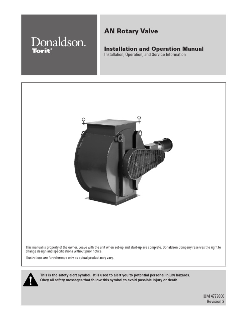 AN Rotary Valve Safety and Operation Guide | PDF | Valve | Mechanical ...