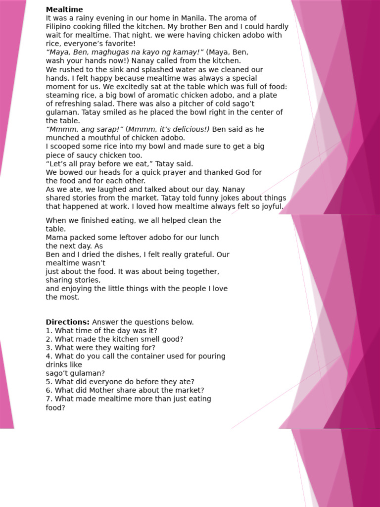 Aral Reading Program | PDF | Foods | Cuisine