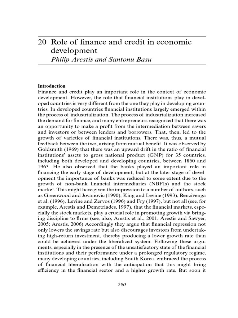 Finance and Credit in Economic Development | PDF | Banks | Debt