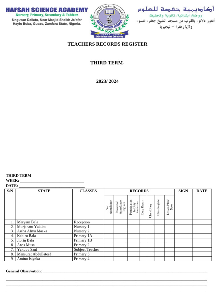 Teachers Records Register | PDF | Chess Theory | Chess