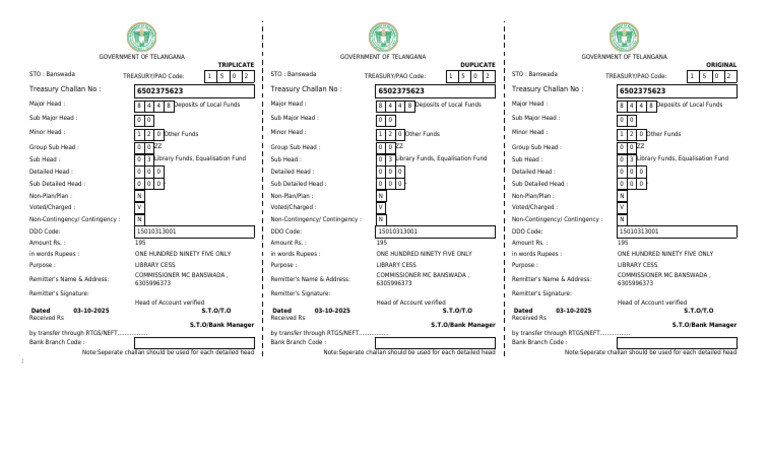 Challan 6502375623 | PDF