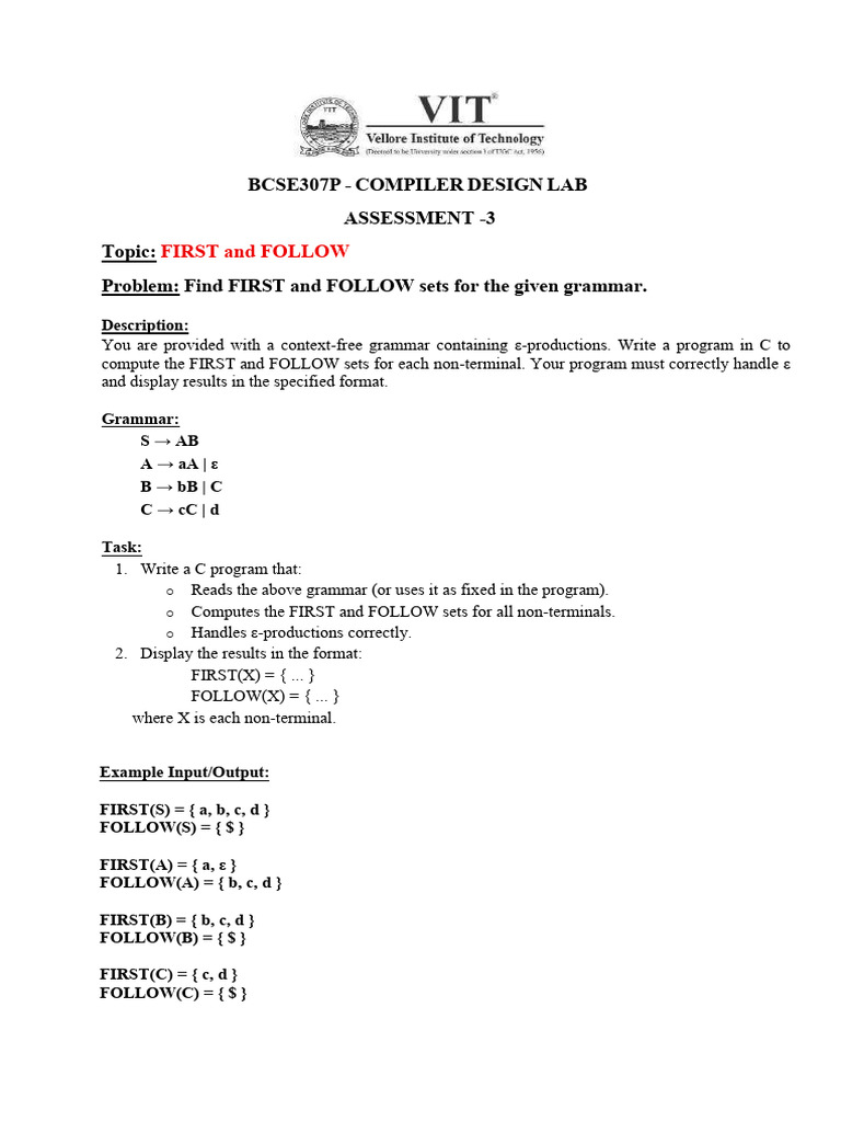 Compiler Design Lab QP 3 | PDF | Parsing | Software Engineering