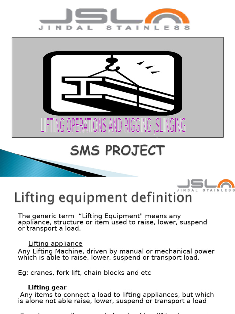 Safe Rigging and Slinging Practices | PDF | Rope | Crane (Machine)