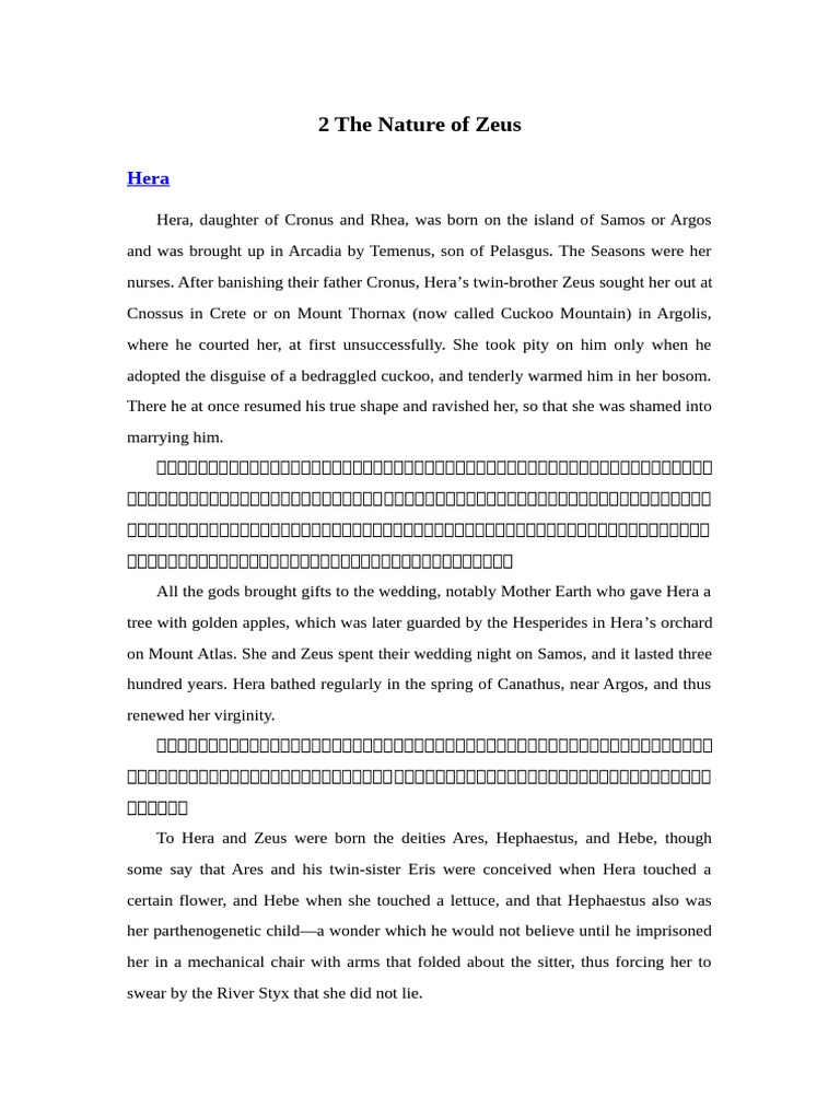 2 The Nature of Zeus | PDF | Hera | Zeus