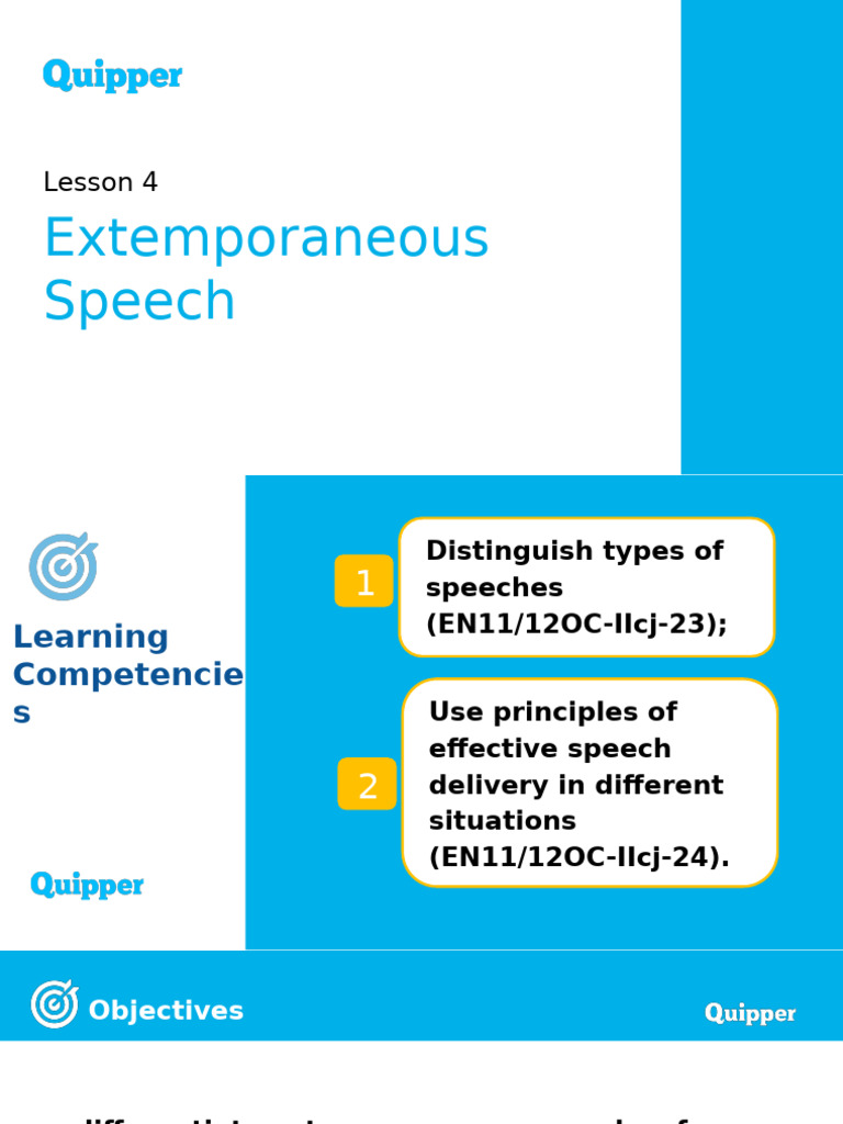 Extemporaneous Speech Preparation Guide | PDF | Nonverbal Communication ...