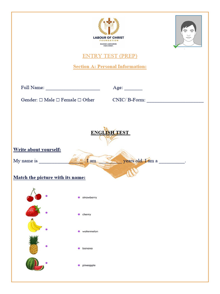 Entry Test Preparation Document | PDF