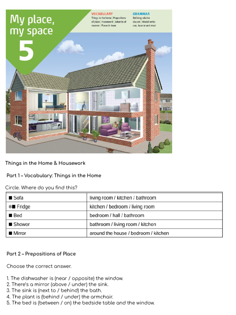 Parts of The House Complete Activity | PDF