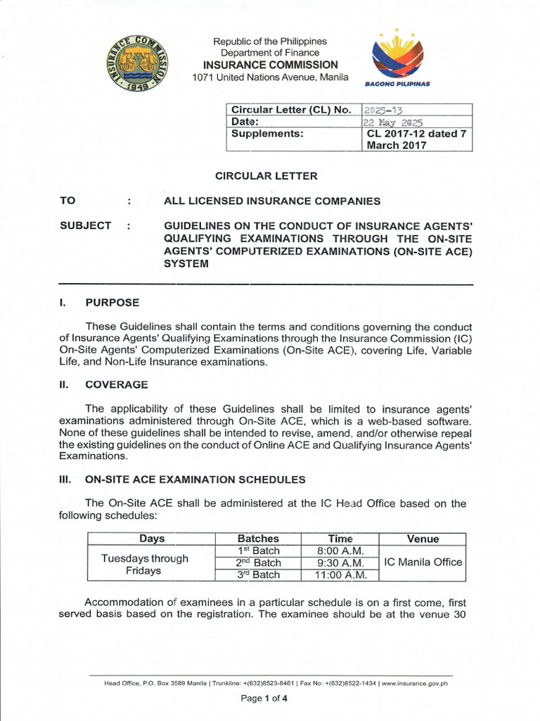 IC Circular Letter No. 2025 13 Guidelines On The Conduct of Insurance ...