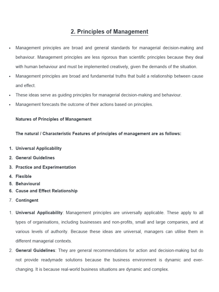 Principles of Management Overview | PDF | Labour Economics | Business