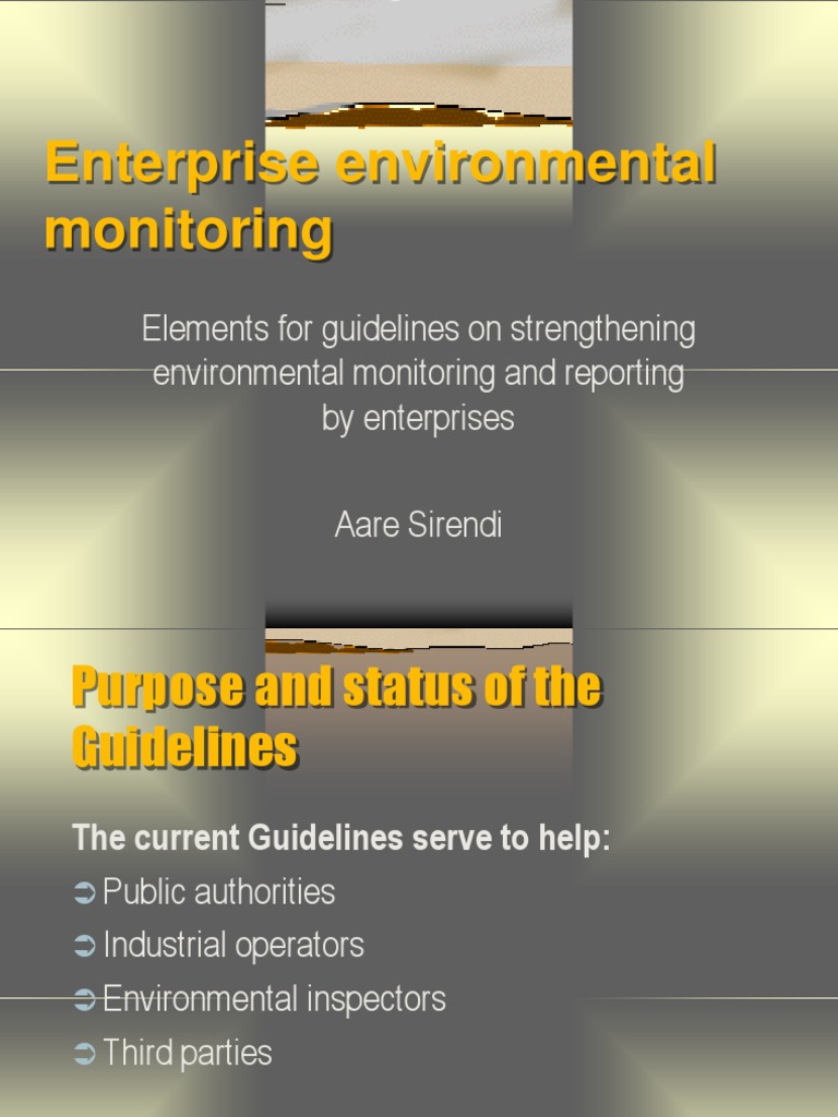 Enterprise Environmental Monitoring | PDF | Environmental Monitoring ...
