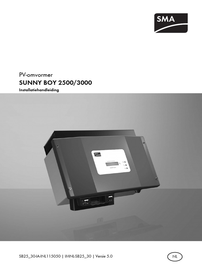Installatiehandleiding Sunny Boy 2500 3000 | PDF