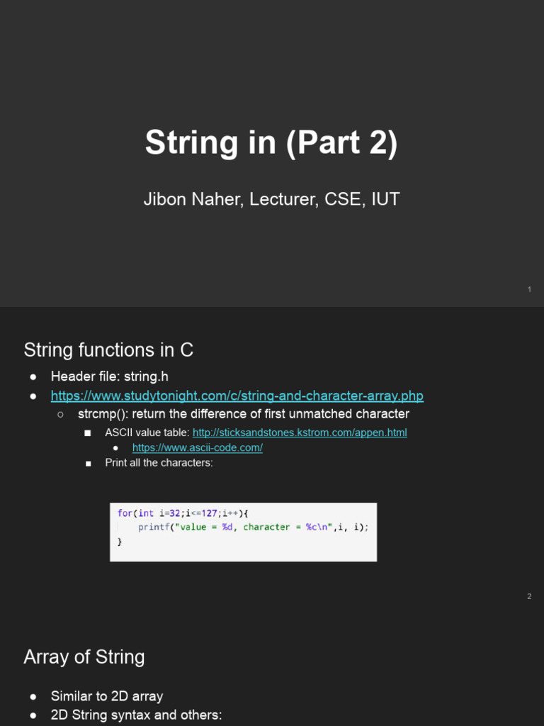 String (Part 2) | PDF