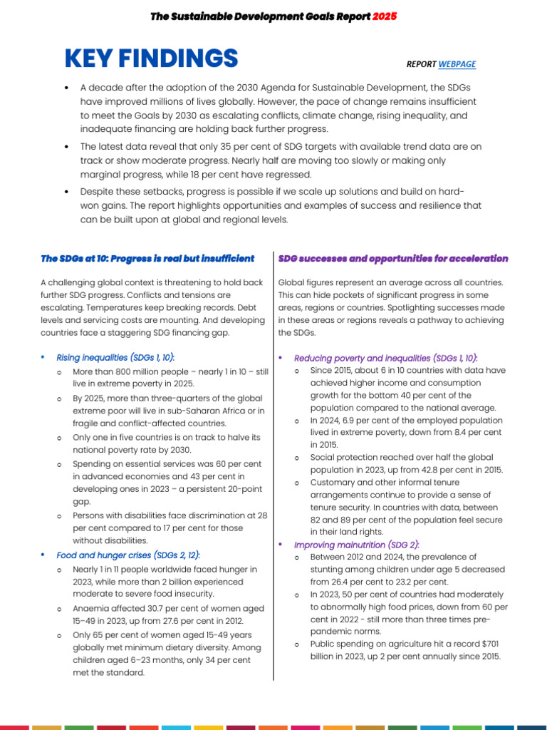 SDG Progress Report 2025 Insights | PDF | Poverty | Poverty & Homelessness