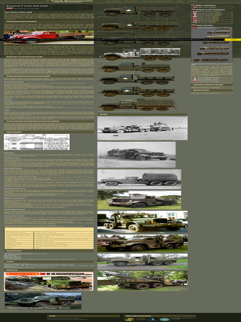 Diamond T 4-Ton 6x6 Truck Overview | PDF | Truck | Land Vehicles