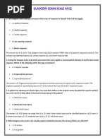 GCS NCLEX Quiz for Nursing Students | PDF | Traumatic Brain Injury | Coma