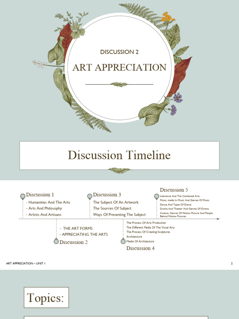 Art Appreciation - Discussion 2 | PDF | The Arts | Theatre
