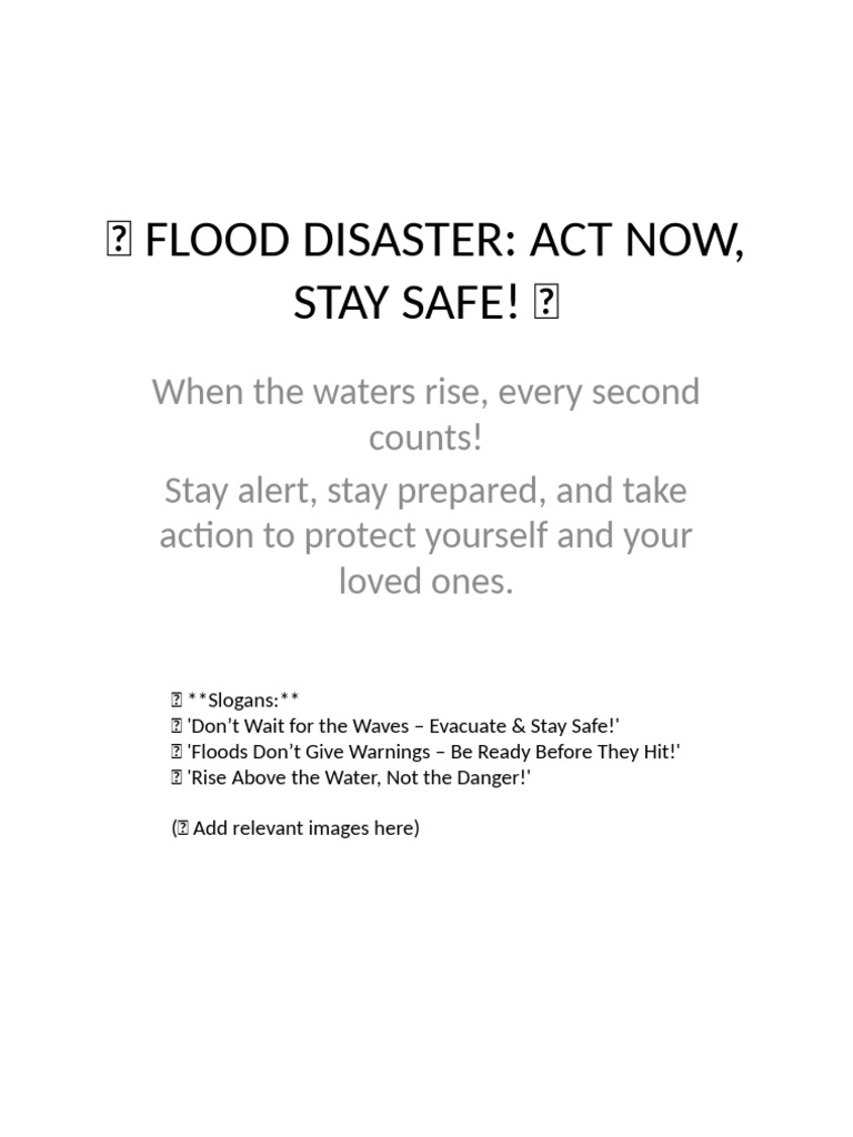 Flood Disaster Poster | PDF