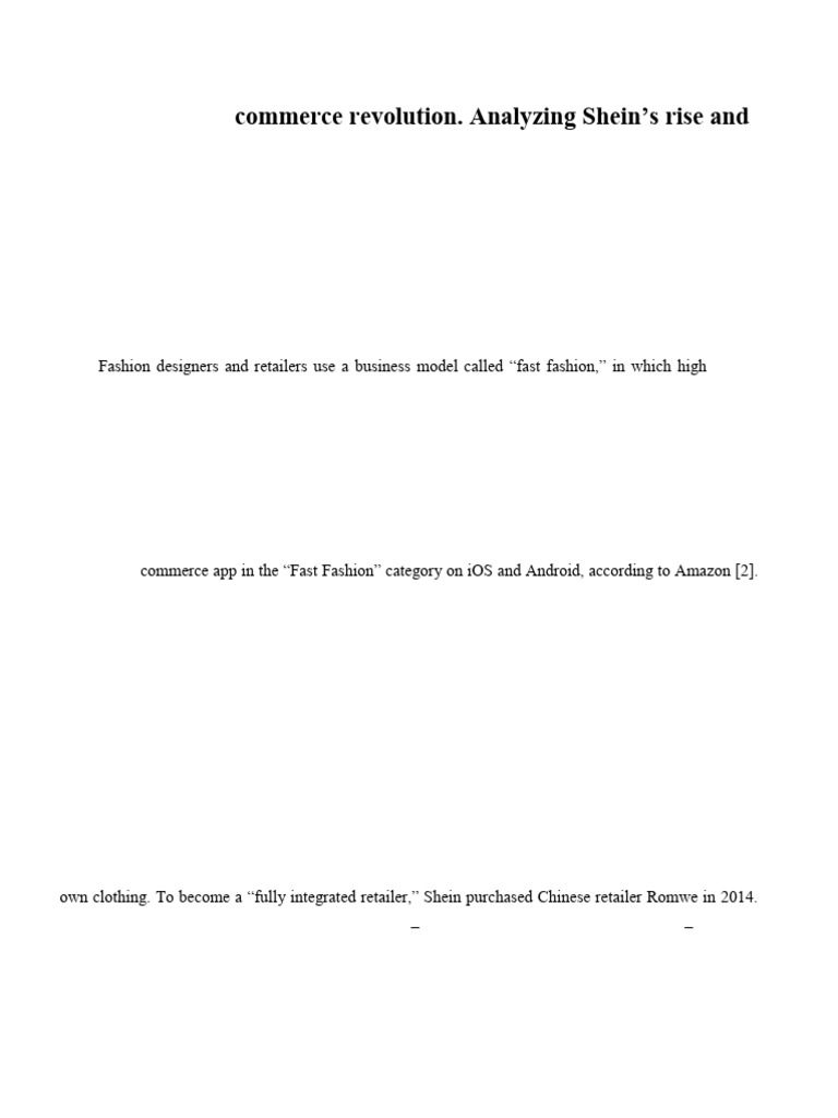 Shein's Global Fast Fashion Impact | PDF | E Commerce | Corporate ...