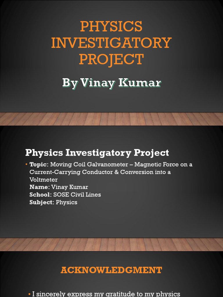 Moving Coil Galvanometer Project | PDF | Electronics | Physical Quantities