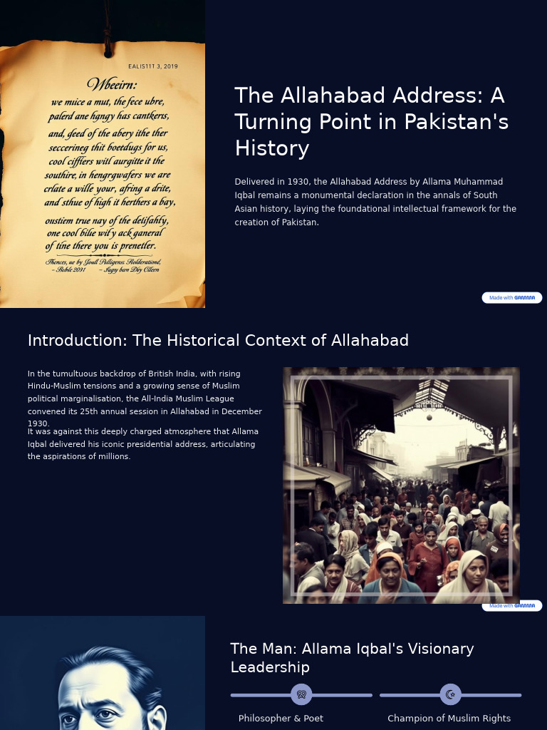 Iqbal's Allahabad Address: Pakistan's Roots | PDF