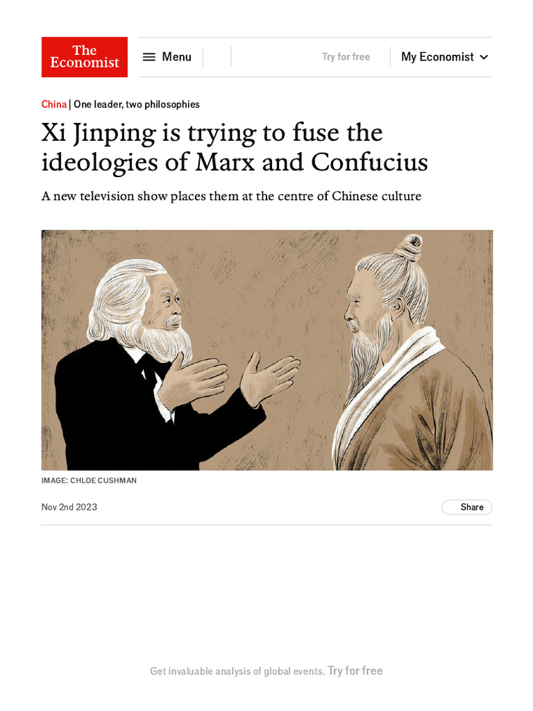 Xi Jinping Is Trying To Fuse The Ideologies of Marx and Confucius | PDF ...