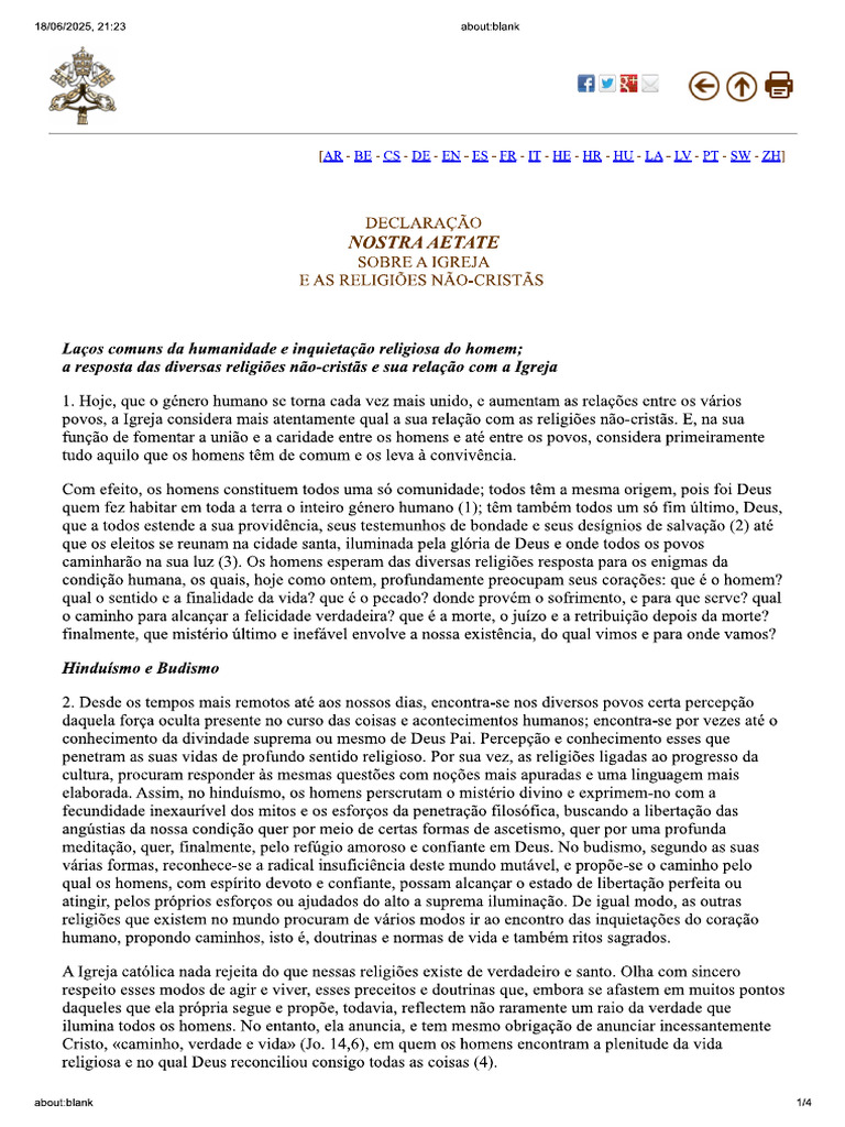 Nostra Aetate | PDF