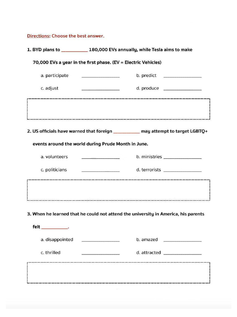 Summer Test 1 News | PDF