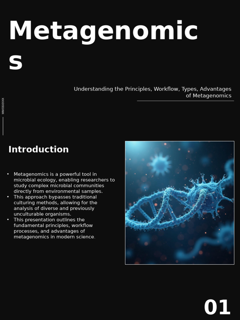 Metagenomics Overview PPT1 | PDF | Dna Sequencing | Genetics