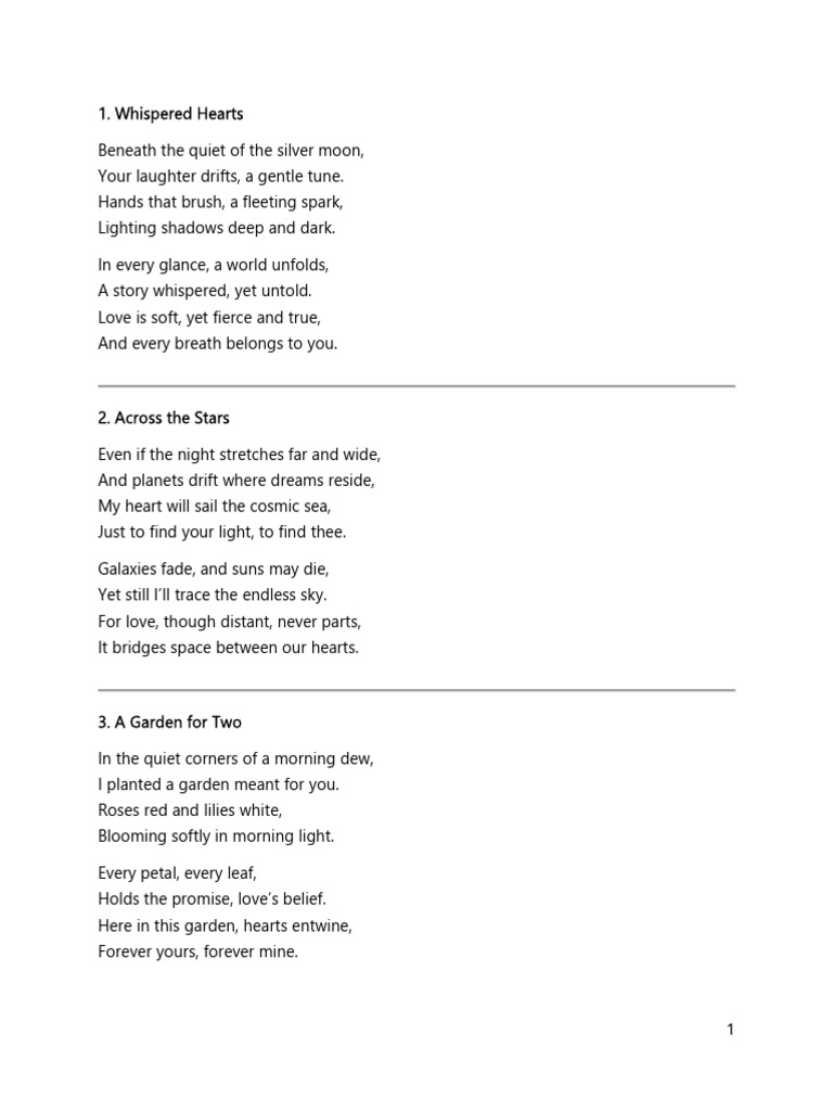 Love Poems | PDF